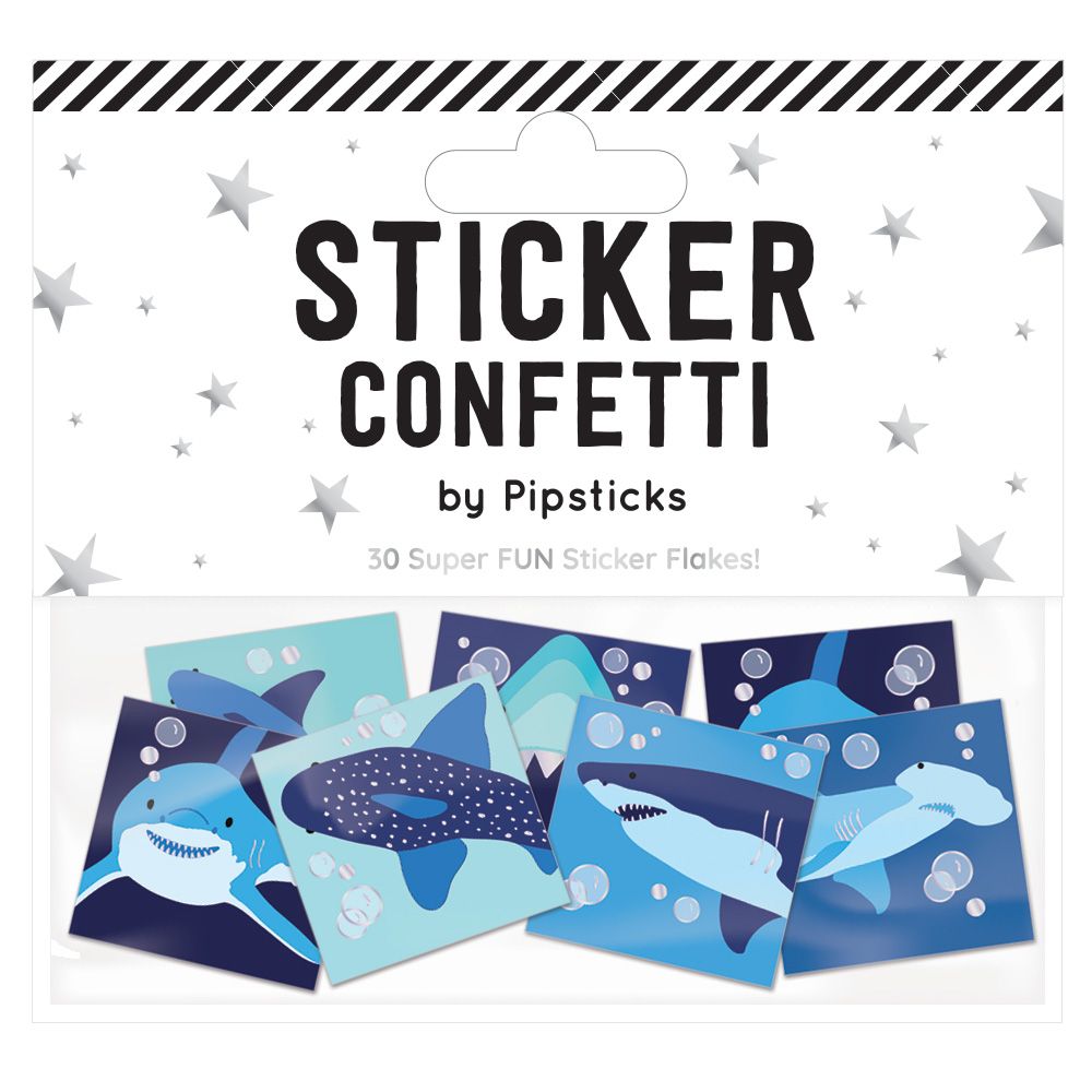 Pipsticks Fin-tastic Sharks Sticker Confetti – Jojo Mommy