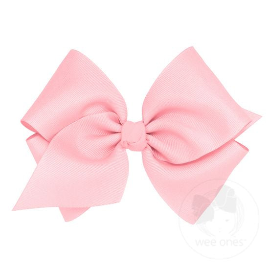 Wee Ones Mini King Classic Grosgrain Bow- Light Pink – Jojo Mommy